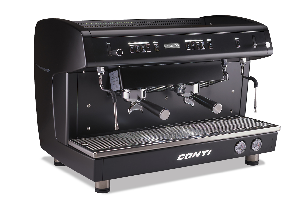 Conti X All Black 2 groeps espressomachine